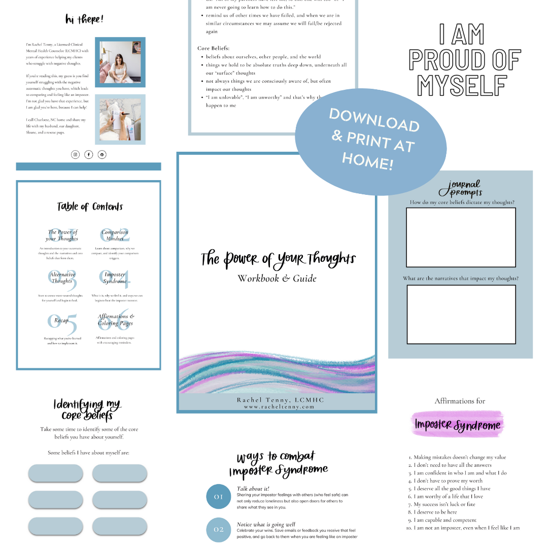 The Power of Your Thoughts Workbook | Digital Download – Rachel Tenny