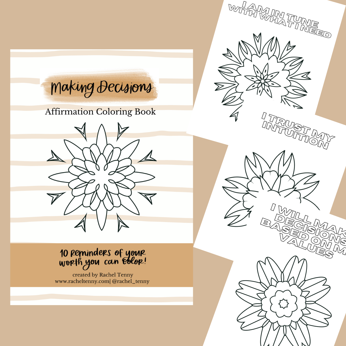 Making Decisions Affirmation Coloring Book | Digital Download – Rachel ...