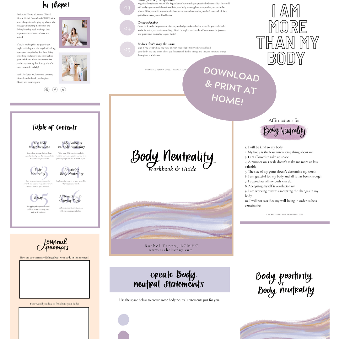 Body Neutrality Workbook | Digital Download – Rachel Tenny