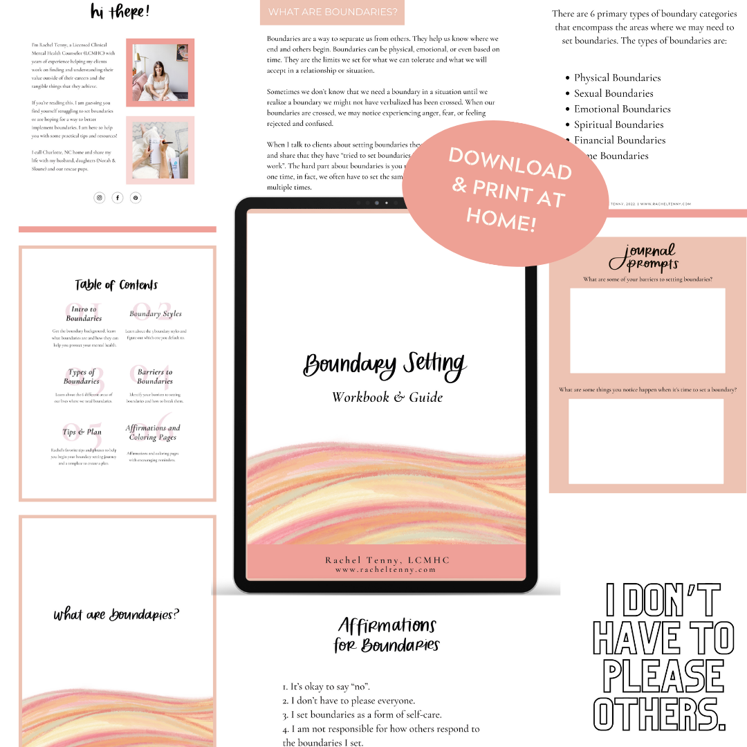 Boundary Setting Workbook & Guide | Digital Download – Rachel Tenny