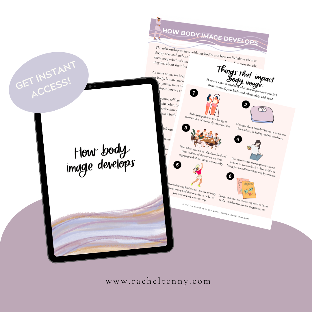 How Body Image Develops Handouts | Digital Download – Rachel Tenny