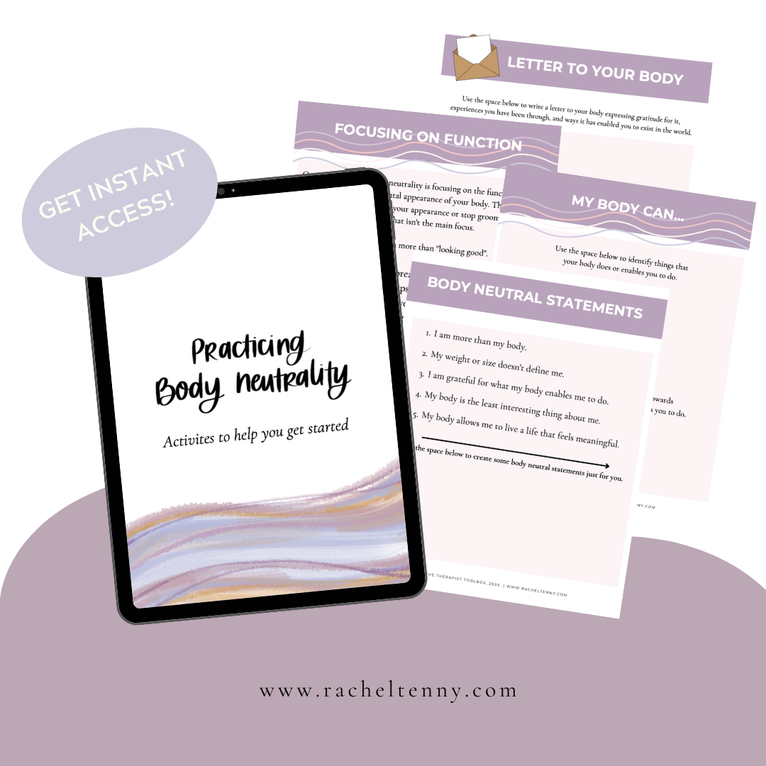 Practicing Body Neutrality Worksheets | Digital Download – Rachel Tenny
