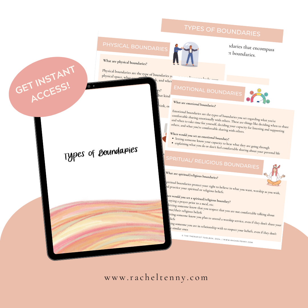 Types of Boundaries Handouts | Digital Download – Rachel Tenny