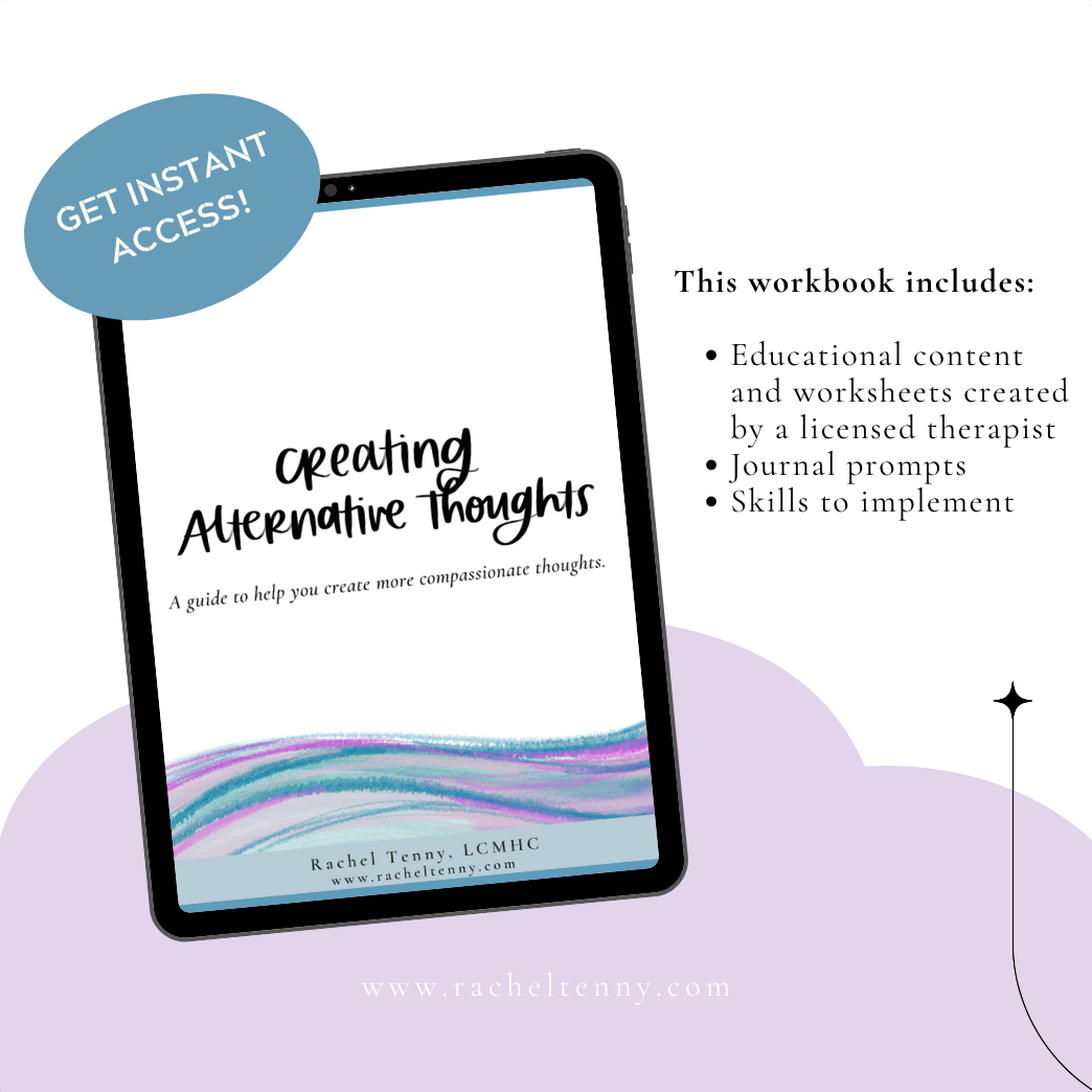 Creating Alternative Thoughts Worksheets | Digital Download – Rachel Tenny