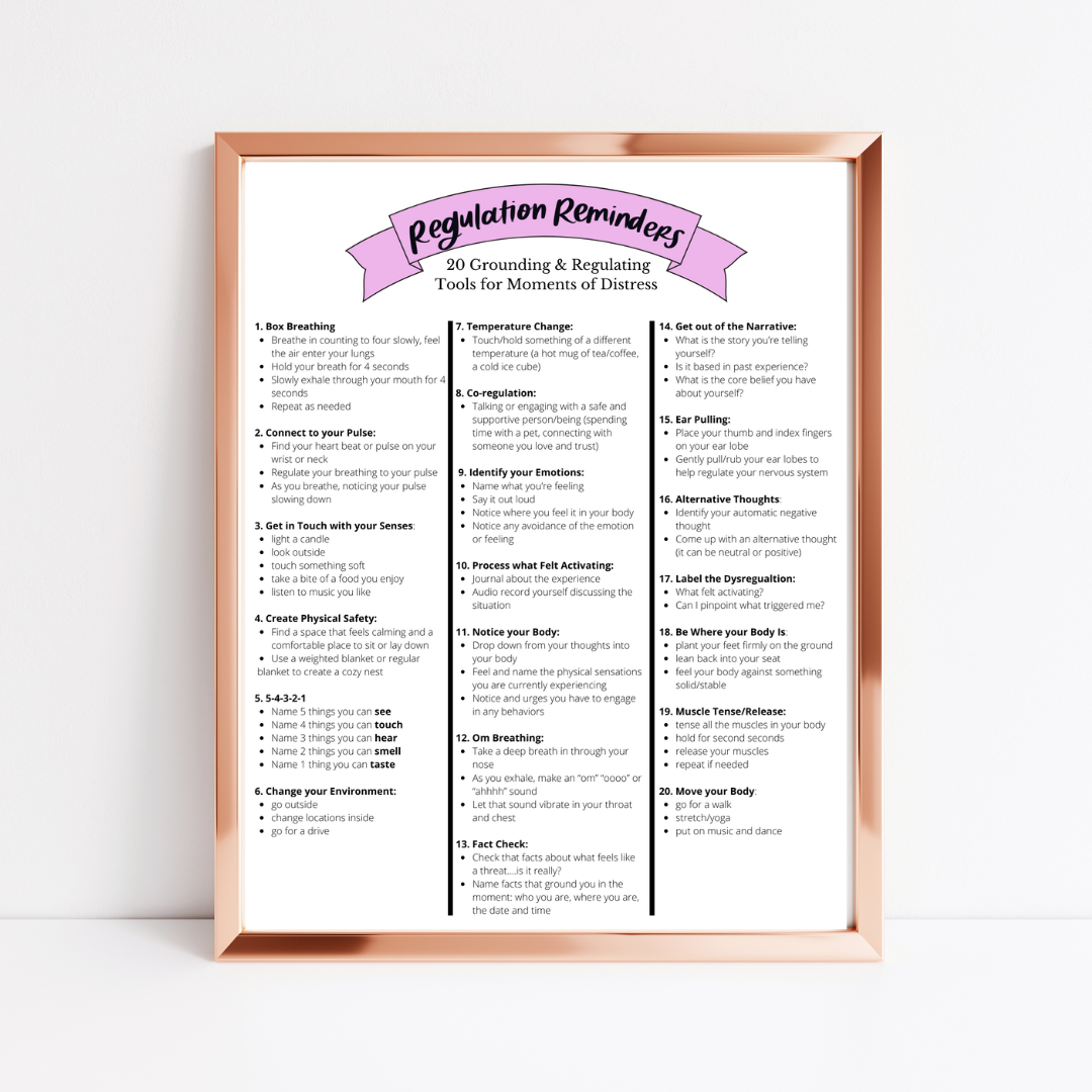 Regulation Reminders Print – Rachel Tenny